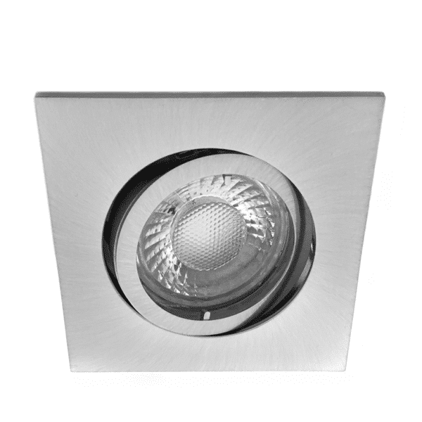 Led Einbauleuchte Aluminium Edelstahloptik Eckig 5 Watt 345 Lumen